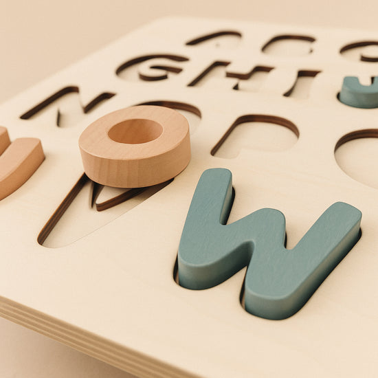 2 en 1 ABC Puzzle de Lettres Alphabet en bois à encastrer et Jeu de ...