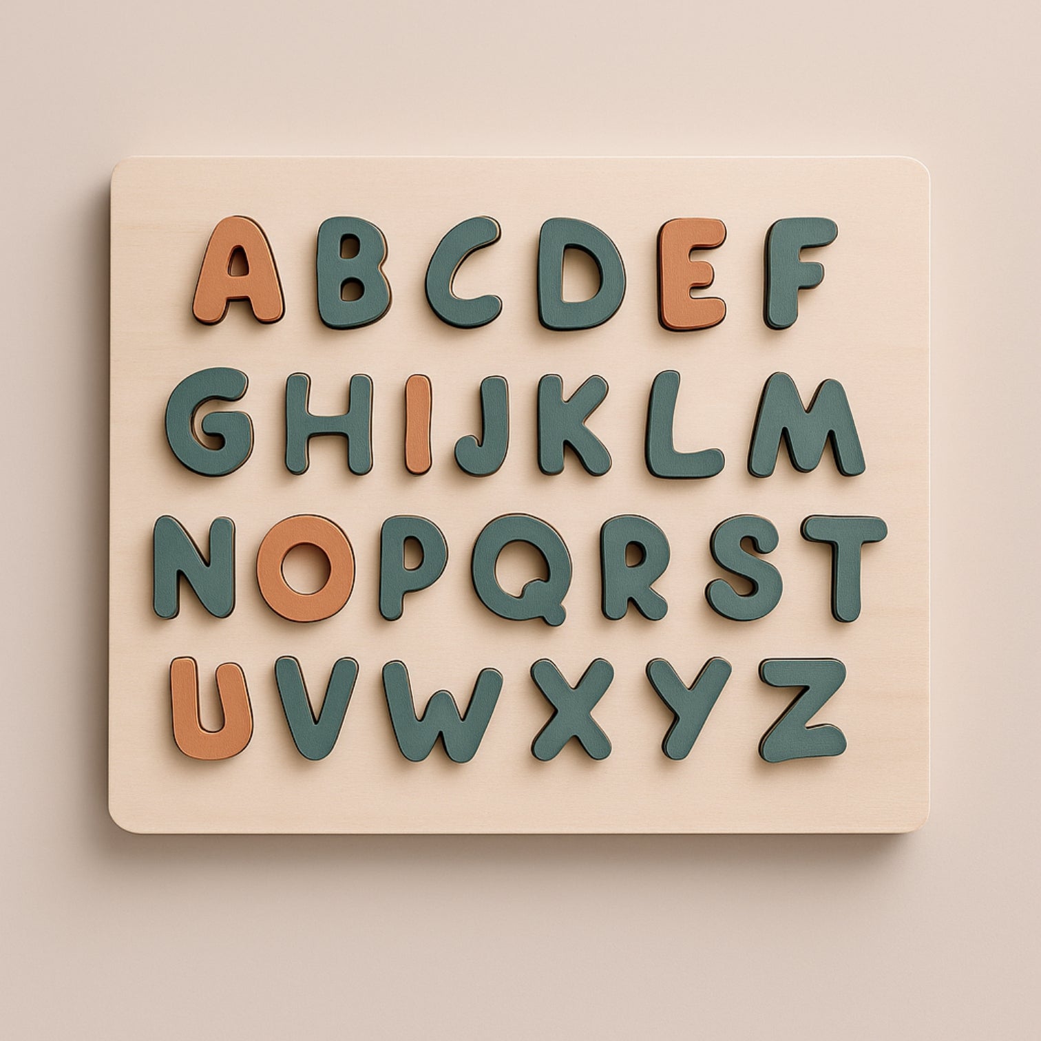 2 en 1 ABC Puzzle de Lettres Alphabet en bois à encastrer et Jeu de ...